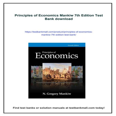 Principles of Economics Mankiw 7th Edition Test Bank | PDF