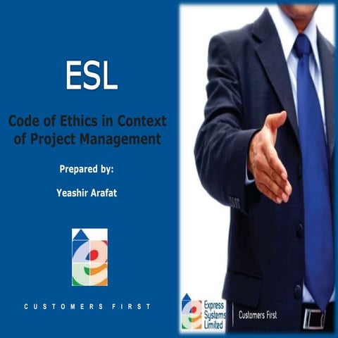 Code of Ethics in Context of Project Management | PPSX
