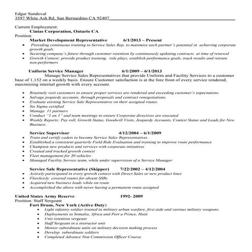 Edgar Sandoval Cintas Resume | DOC