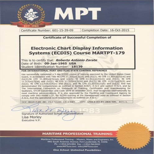 ECDIS-Certificate-MPT- | PDF