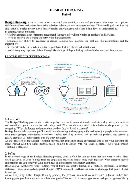 Design thinking notes | PDF