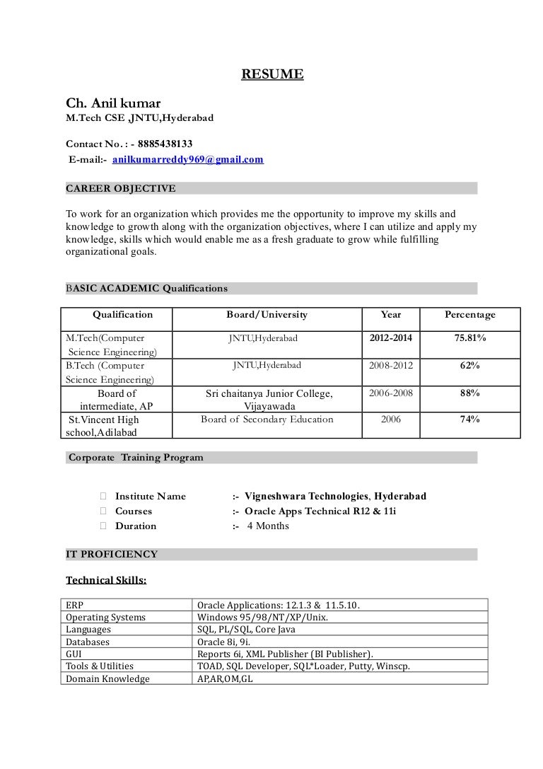 Mtech Resume