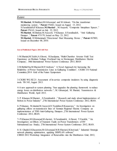 list of shariati patents | PDF