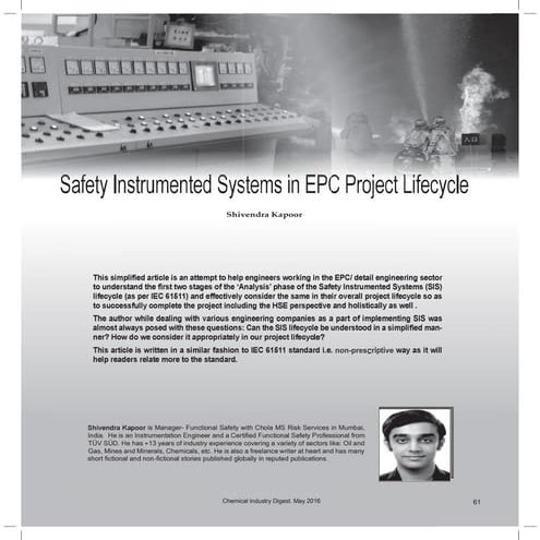 4-SIS in EPC Project Lifecycle, May 2016 | PDF