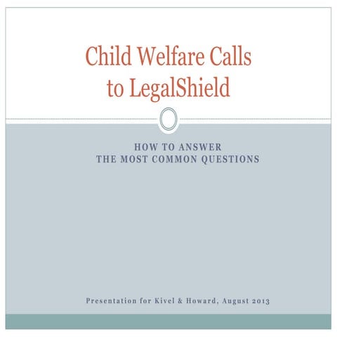 Child Welfare Calls (2) | PPT