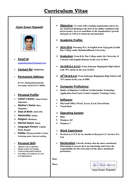 latest resume & signature | PDF