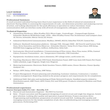 Resume Lalit Kumar | DOC