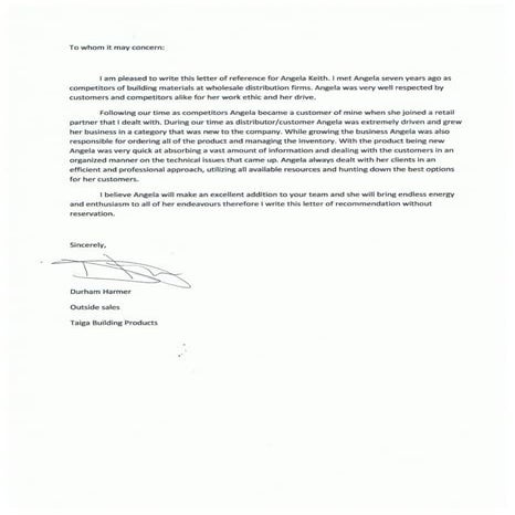 Angela Keith reference letter from Durham Harmer - Oct 2015 | PDF