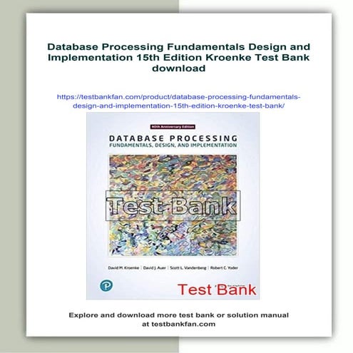 Database Processing Fundamentals Design and Implementation 15th Edition ...