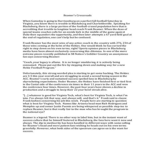 Beamer’s Crossroads | PDF