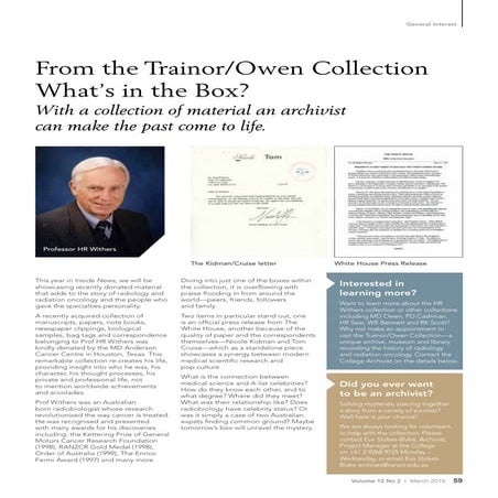 RANZCR Archive Inside News | PDF