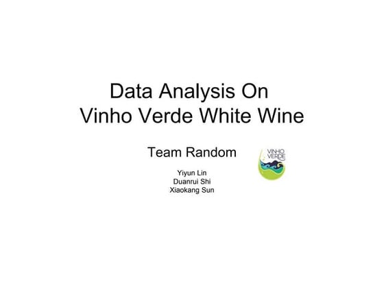 Wine Quality Analysis Using Machine Learning | PPTX | Chemistry | Science