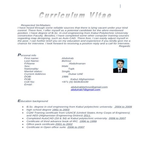Noor c.v | PDF