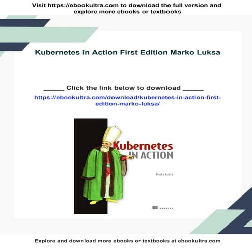 Kubernetes in Action First Edition Marko Luksa | PDF