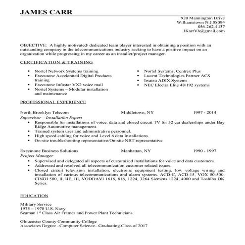 resume- James Carr2 | DOC