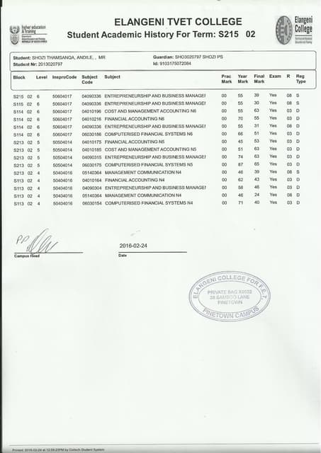ACADEMIC RECORD | PDF