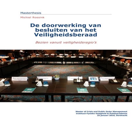 De doorwerking van besluiten van het Veiligheidsberaad | PDF