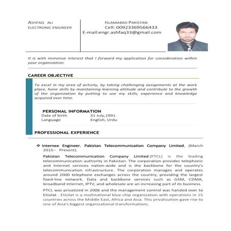Engr. Ashfaq_Resume | PDF