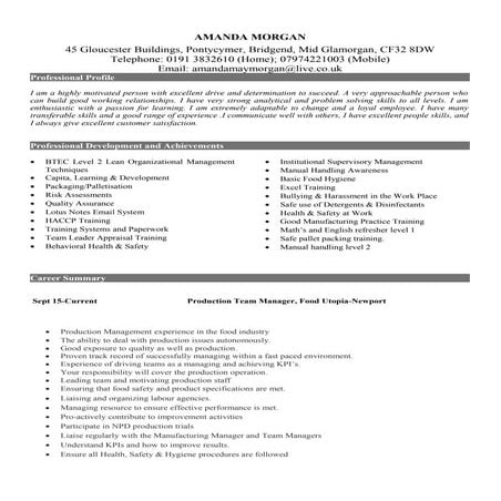 Amanda Morgan CV Dec 2015 | DOC