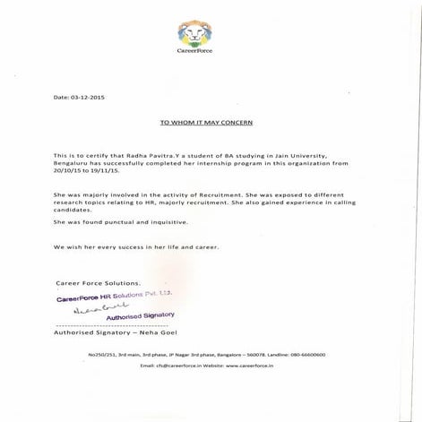 CFS Completion Letter | PDF