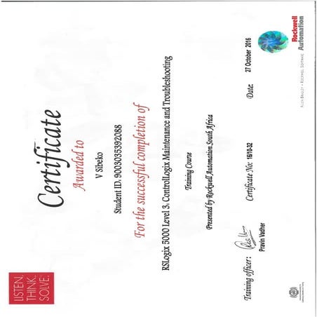 rockwell certificate | PDF