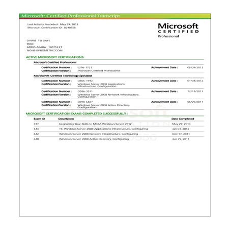 Ms transcript | PDF