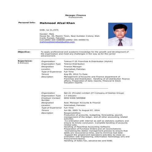 M.Rehan Khan CV | PDF