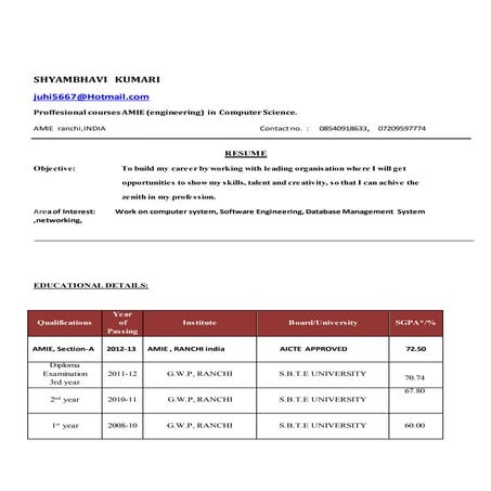SHAMBHAVI KUMARI | DOCX | Computing | Technology & Computing