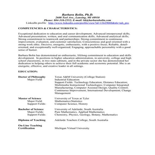 Bolin Resume 5-16-15 | PDF