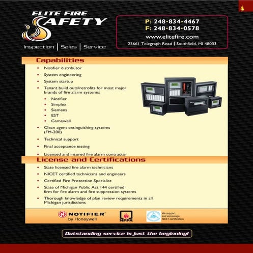 Elite Fire Safety - Job Capabilites | PDF