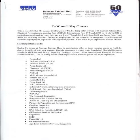 KPMG experience | PDF