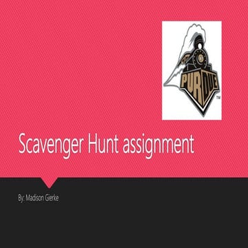 Scavenger Hunt assignment mg | PPTX