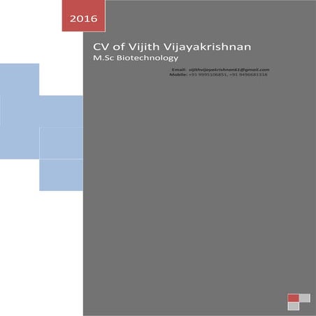 VIJITH V resume 2016 june | PDF