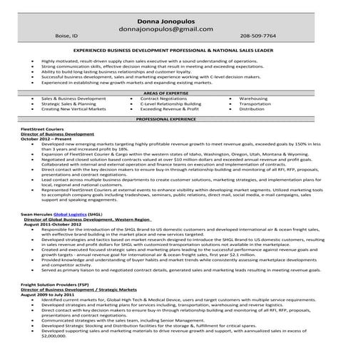 Donna Jonopulos - Resume (June 2016) v3 | DOC