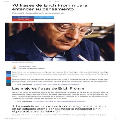 70 frases de erich fromm para entender su pensamiento | PDF