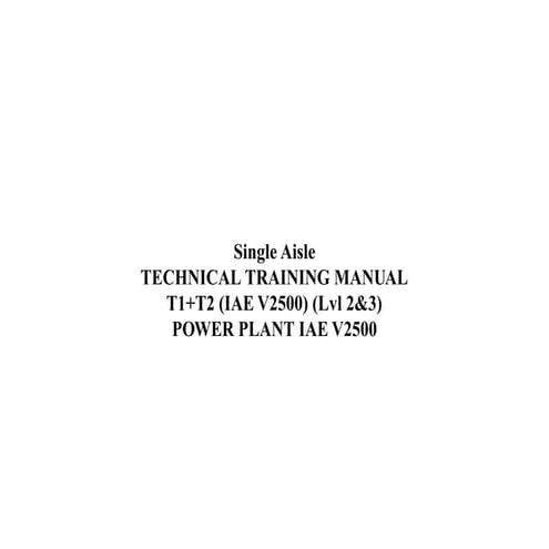 70 POWER PLANT IAE V2500 technical training | PDF