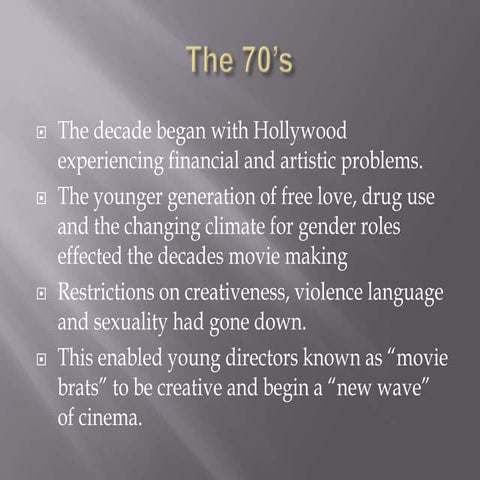 70's presentation | PPTX