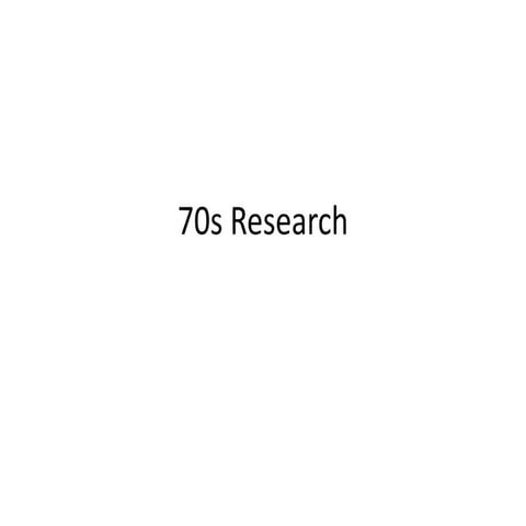 70s presentation | PPTX