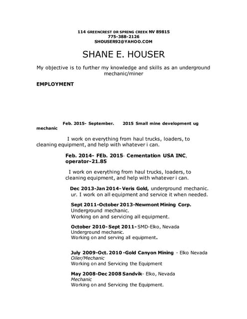 Shane Houser presentations