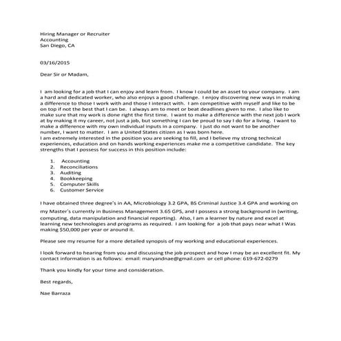 Cover letter two | PDF | Free Download