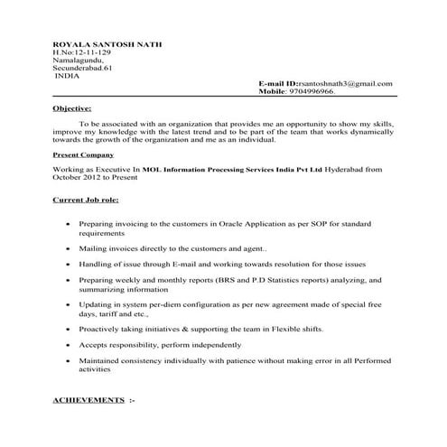 Updated santosh Resume | DOC