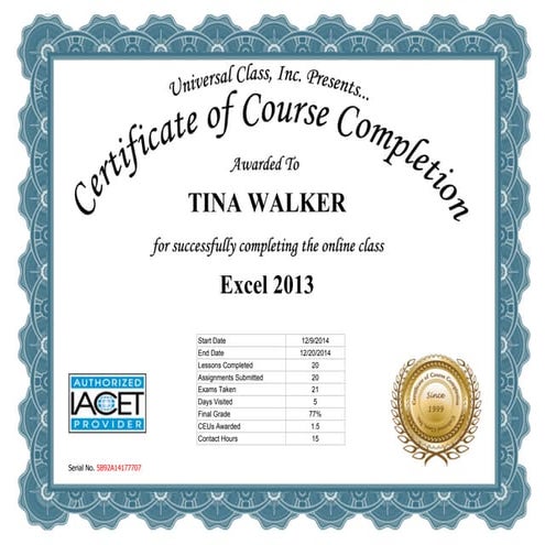 excel certification | PDF