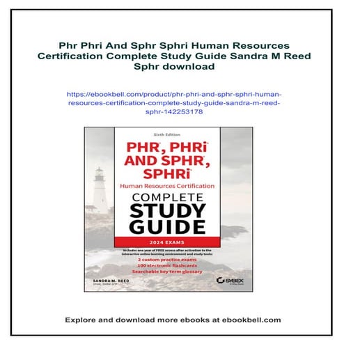 Phr Phri And Sphr Sphri Human Resources Certification Complete Study ...