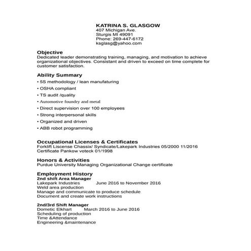 Resume | RTF | Business | Business and Finance