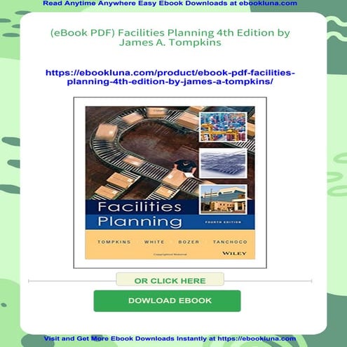 (eBook PDF) Facilities Planning 4th Edition by James A. Tompkins | PDF