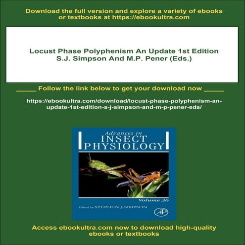 Locust Phase Polyphenism An Update 1st Edition S.J. Simpson And M.P ...