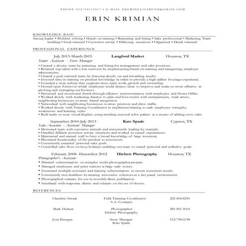 Kaitlyn White's Resume | PDF