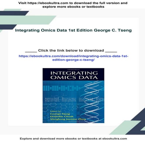 Integrating Omics Data 1st Edition George C. Tseng | PDF