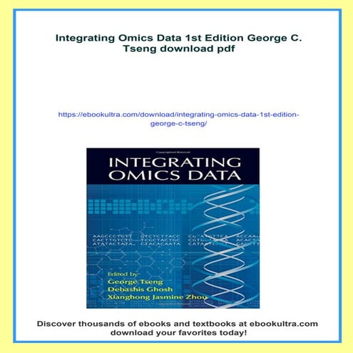 Integrating Omics Data 1st Edition George C. Tseng | PDF