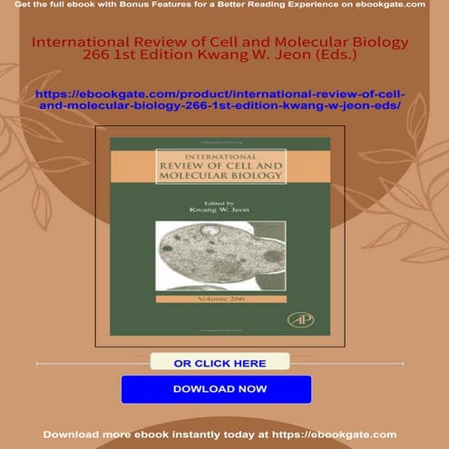 International Review of Cell and Molecular Biology 266 1st Edition Kwang W. Jeon (Eds.) | PDF
